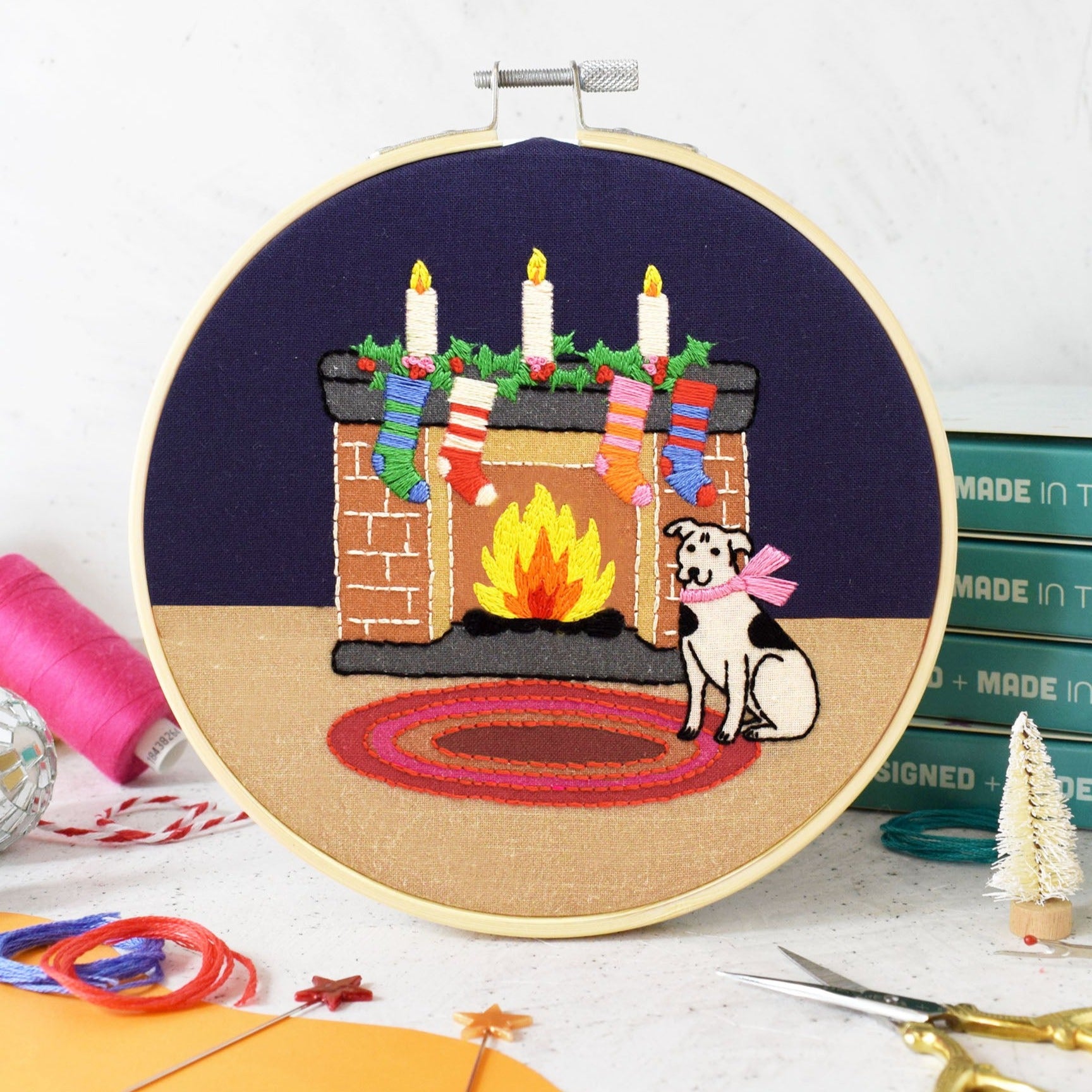 'Fireplace' Large Embroidery Kit – The Make Arcade