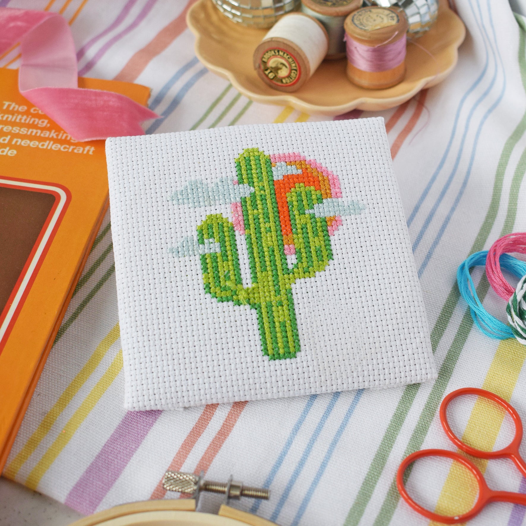 'Cactus' Mini Cross Stitch Kit – The Make Arcade