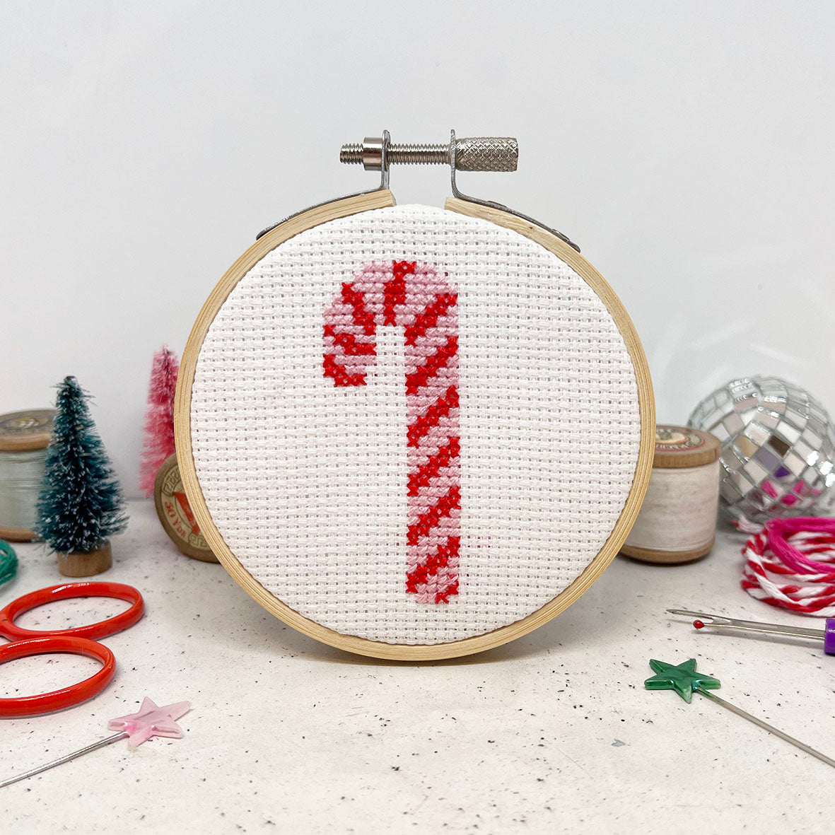 'Candy Cane' Cross Stitch - PDF Pattern – The Make Arcade