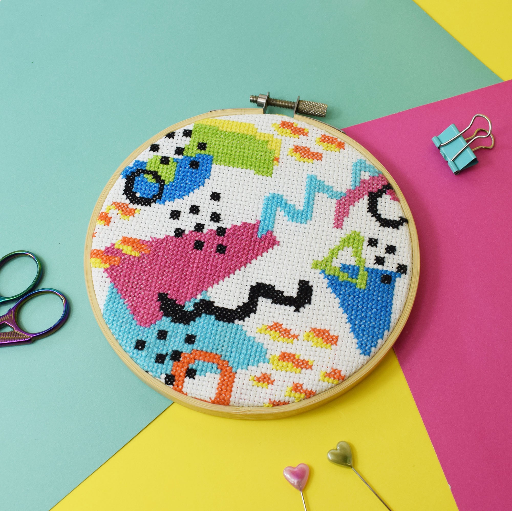 'Memphis' Large Cross Stitch Kit – The Make Arcade